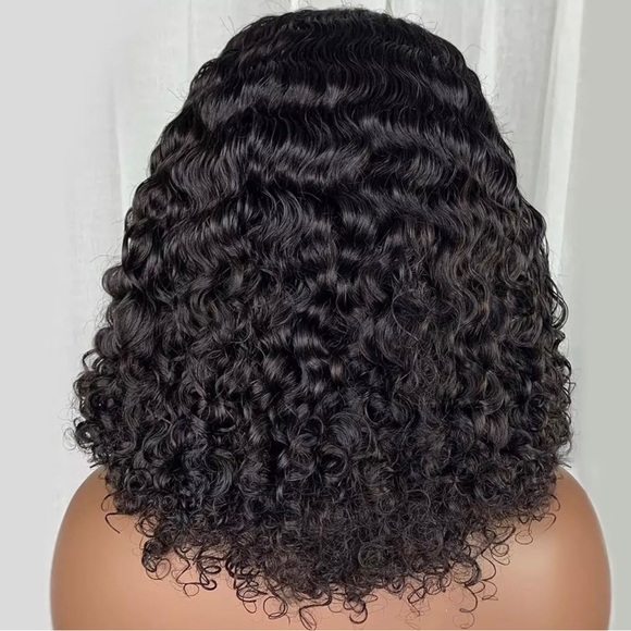 Hair | 10 Human Bob Wet Wave Curl Frontal Wig | Poshmark